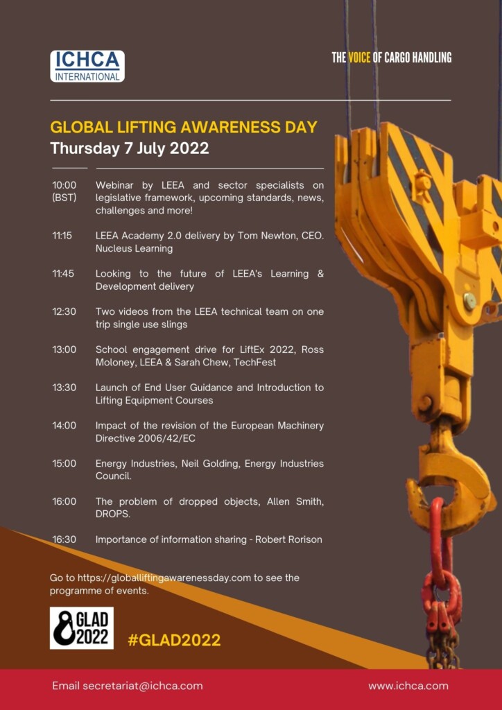 Global Lifting Awareness Day – 7 July 2022 - ICHCA International