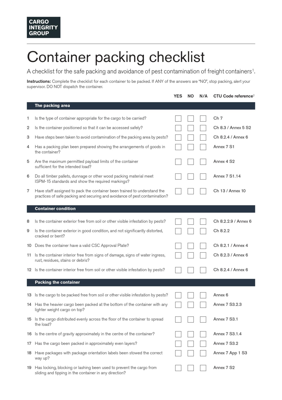 Cargo Integrity Group - ICHCA International