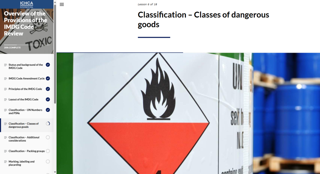 Overview of the Provisions in the IMDG Code – E-Learning Course - ICHCA ...